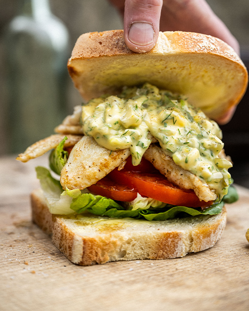 Fish Lettuce Tomato with Tartare sauce | Stonegate Estate Eggs