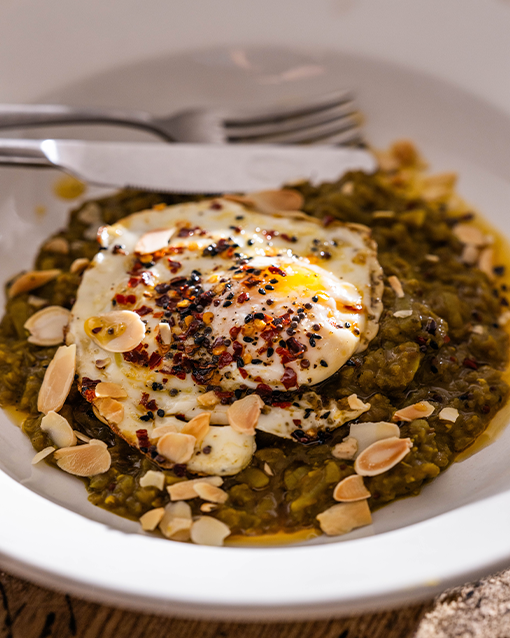 Gill Meller's Lentil Dahl with Spiced Fried Eggs