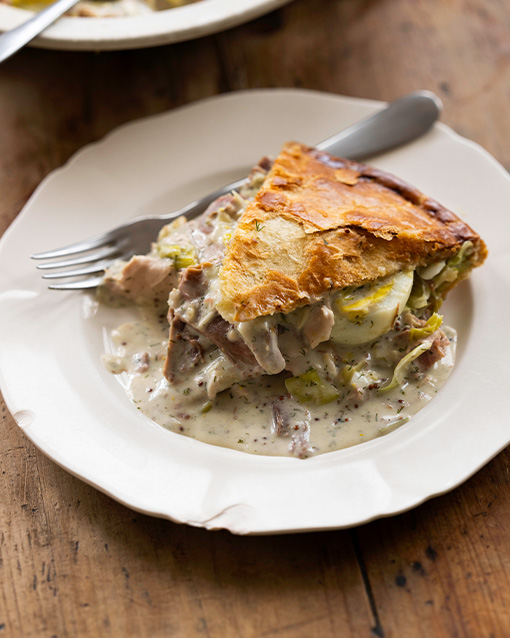 Gill Meller's Turkey, Ham and Leek Pie - Stonegate Estate